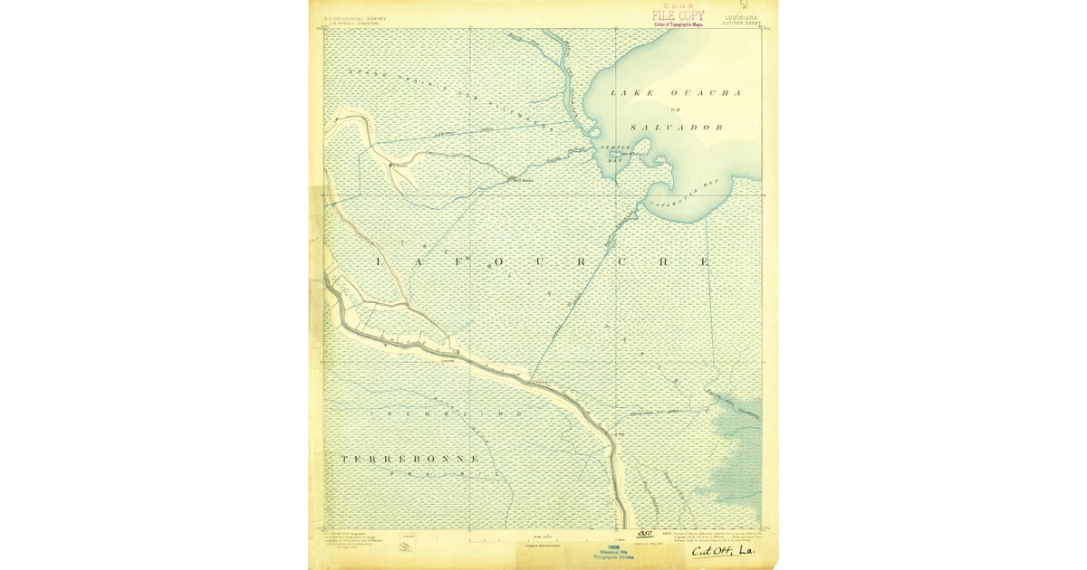 Old Maps of Cut Off, LA | Pastmaps