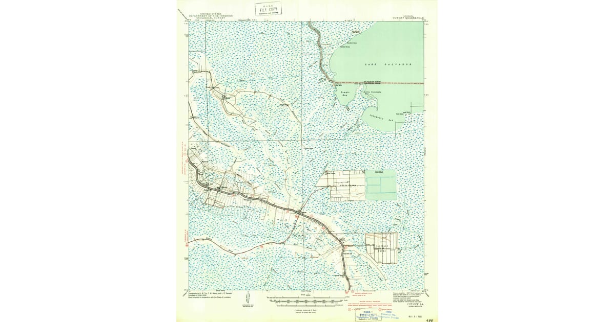 1941 Map of Cut-Off, Lafourche Parish, LA — High-Res | Pastmaps