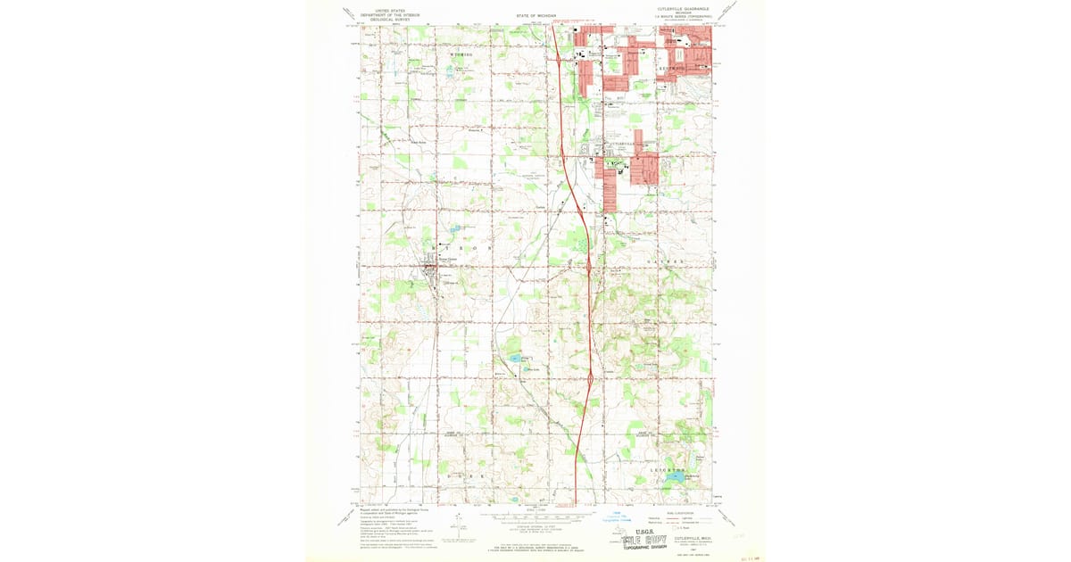 1967 Map of Cutlerville, MI — High-Res | Pastmaps