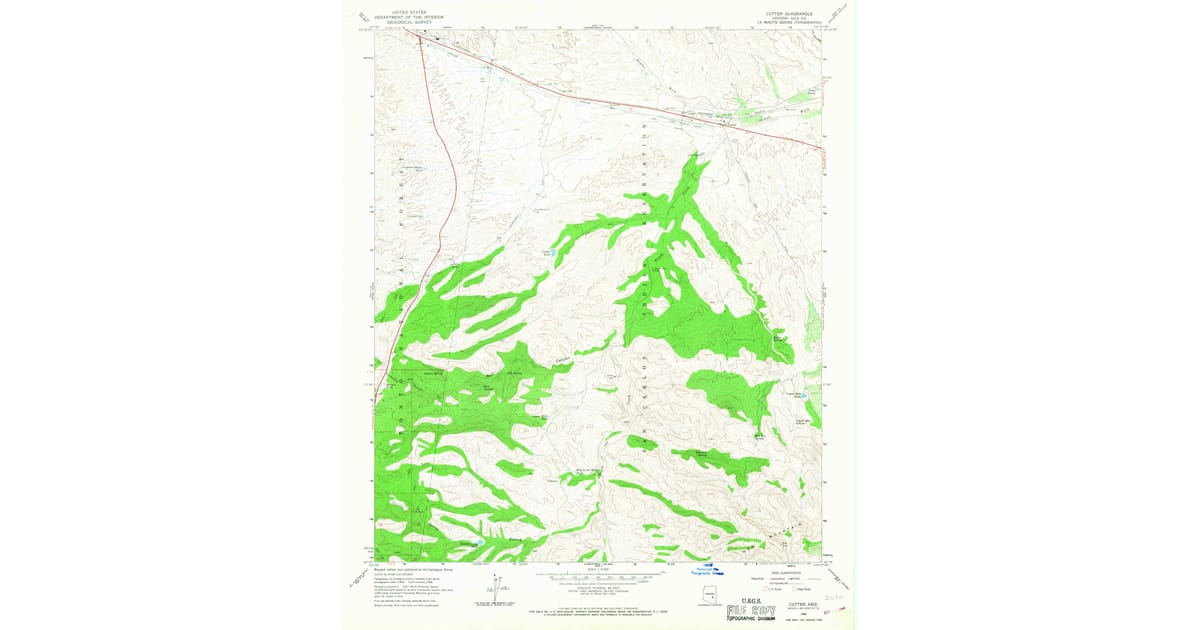1966 Map of Cutter, AZ — High-Res | Pastmaps