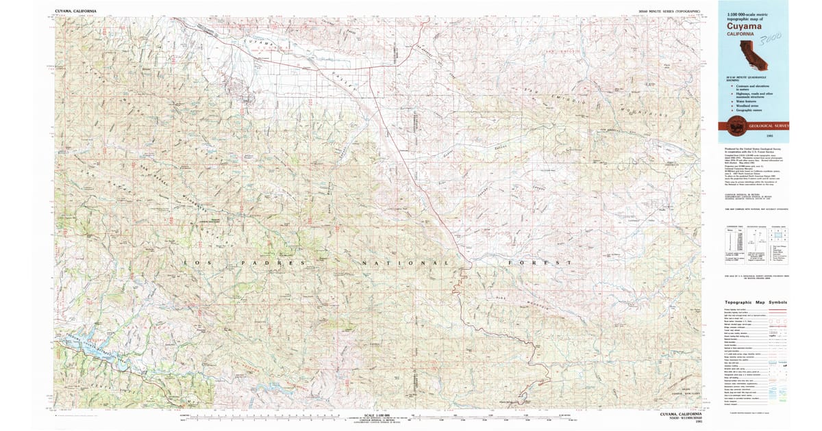 1981 Map of Cuyama, CA — High-Res | Pastmaps