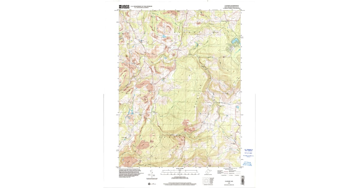 1997 Map of Cuzzart, Preston County, WV — High-Res | Pastmaps