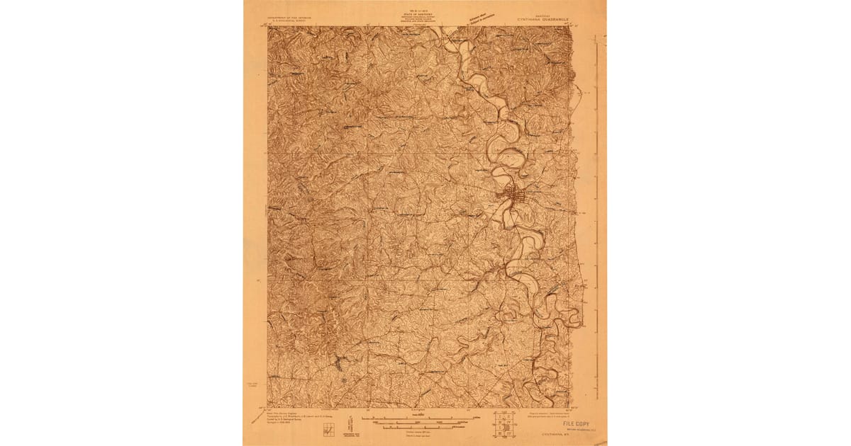 1929 Map of Cynthiana, KY — High-Res | Pastmaps