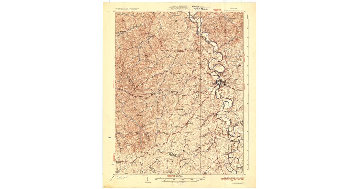 1934 Map of Cynthiana, KY — High-Res | Pastmaps