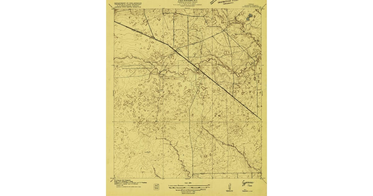 1915 Map of Cypress, Harris County, TX — High-Res | Pastmaps
