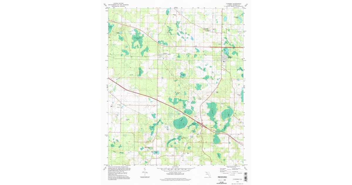 1994 Map of Cypress, Jackson County, FL — High-Res | Pastmaps