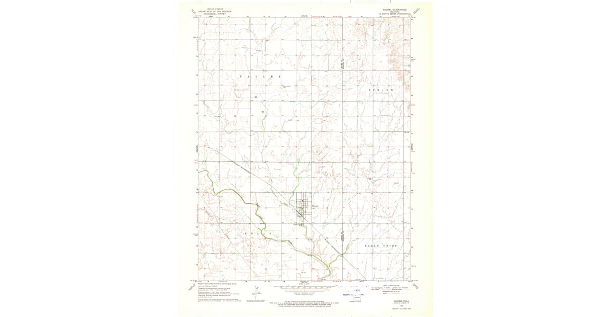 1969 Map of Dacoma, OK — High-Res | Pastmaps