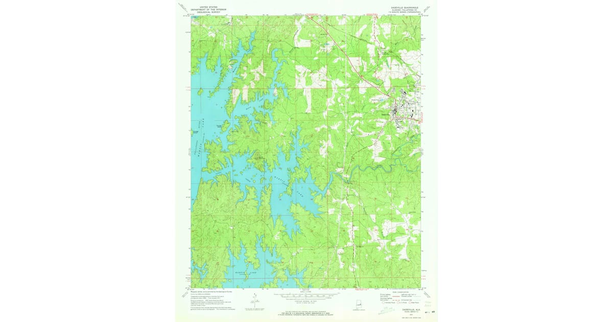 1970s Maps of Alexander City, AL | Pastmaps