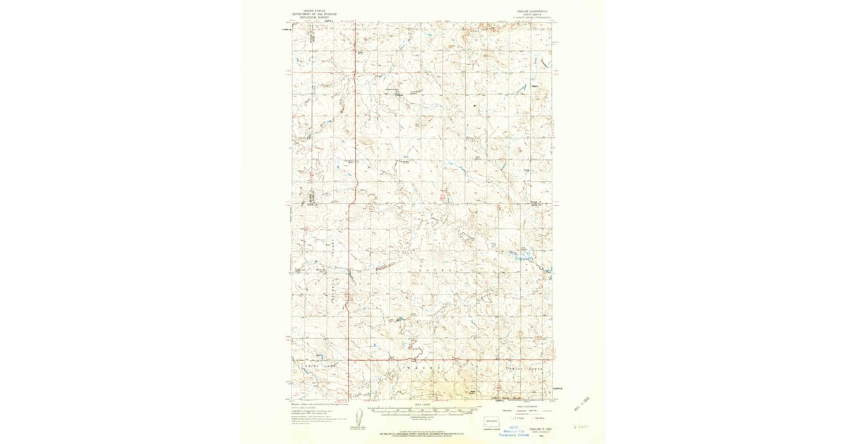 1960s Maps of Slope County, ND | Pastmaps