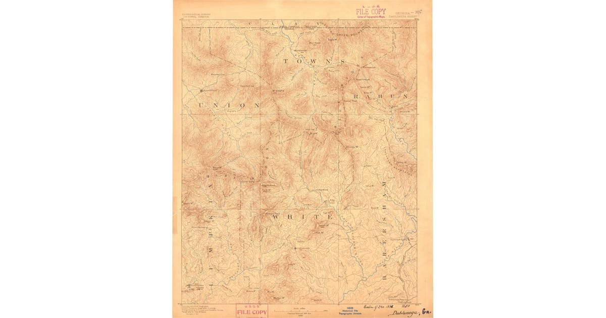 Old Maps of Mountain Scene, GA | Pastmaps