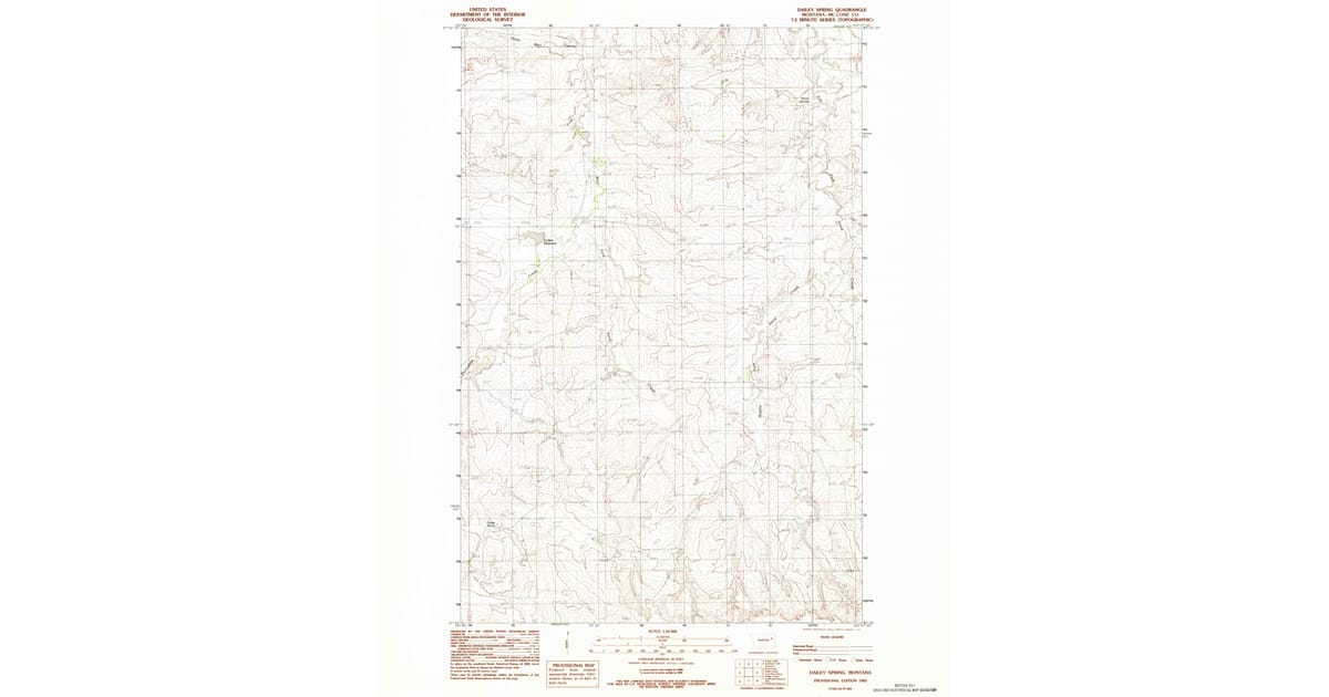 1983 Map of Dailey Spring, McCone County, MT — High-Res | Pastmaps