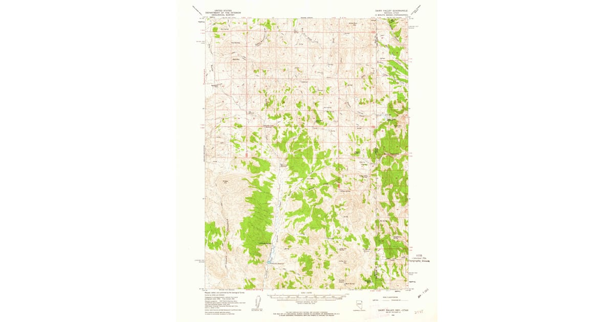 1961 Map of Dairy Valley, Elko County, NV — High-Res | Pastmaps