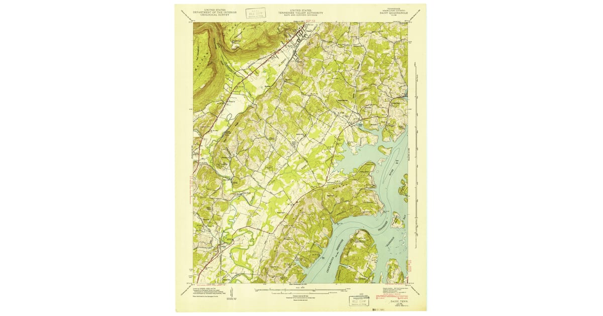 1940s Maps of Lake Dweller, TN | Pastmaps