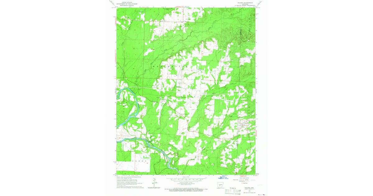 1965 Map of Dalark, Clark County, AR — High-Res | Pastmaps