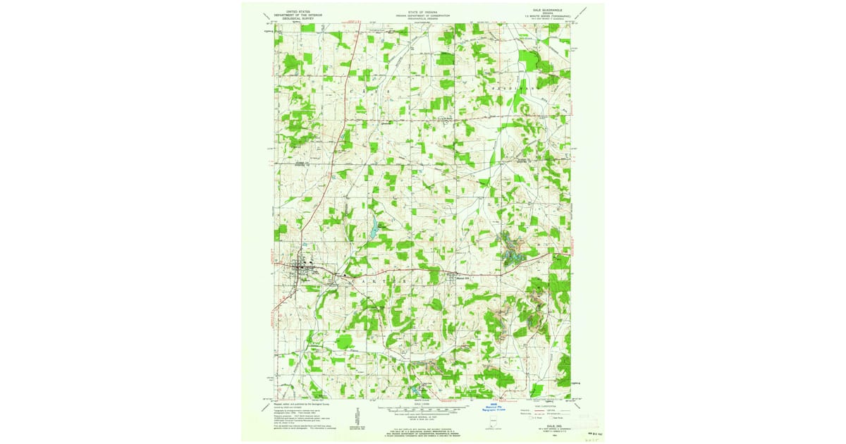 1961 Map of Dale, IN — High-Res | Pastmaps