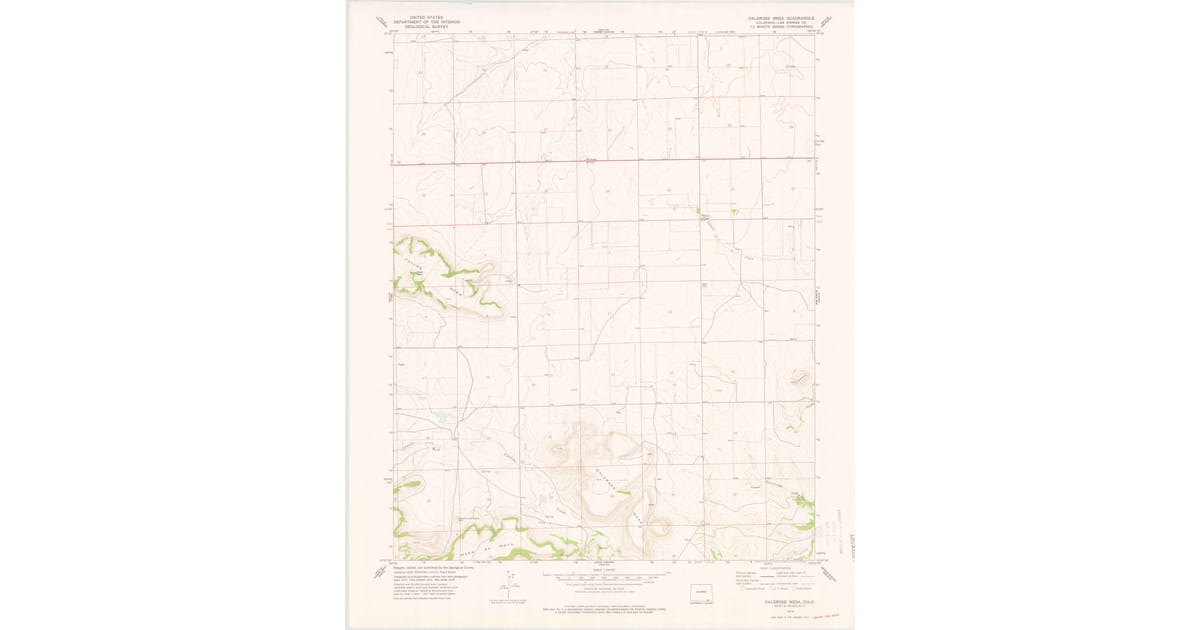1978 Map of Dalerose Mesa, Las Animas County, CO — High-Res | Pastmaps