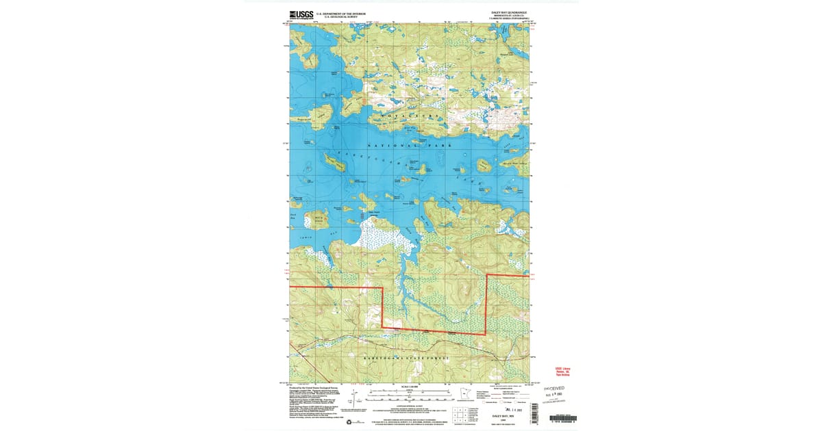 1999 Map of Daley Bay, St. Louis County, MN — High-Res | Pastmaps