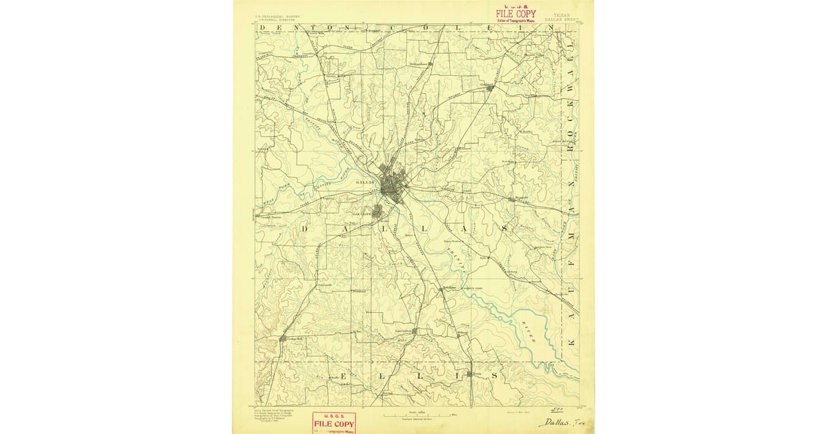1893 Map of Dallas, TX — High-Res | Pastmaps
