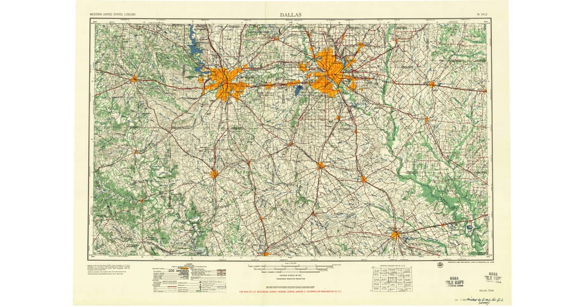 1958 Map of Dallas, TX — High-Res | Pastmaps