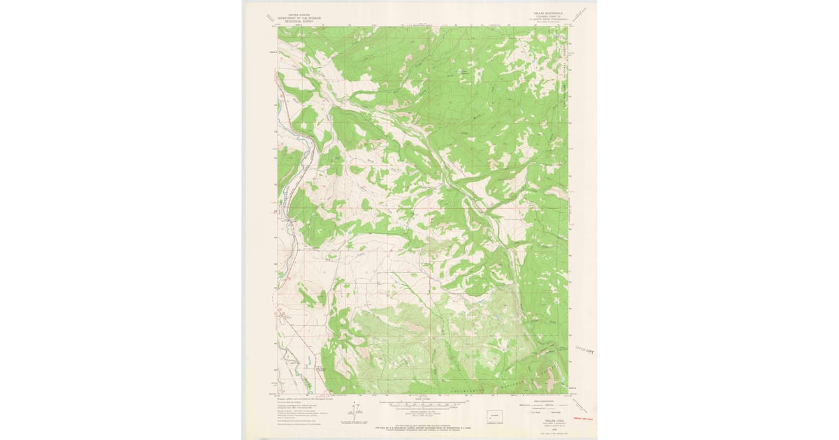 1963 Map of Dallas, Ouray County, CO — High-Res | Pastmaps