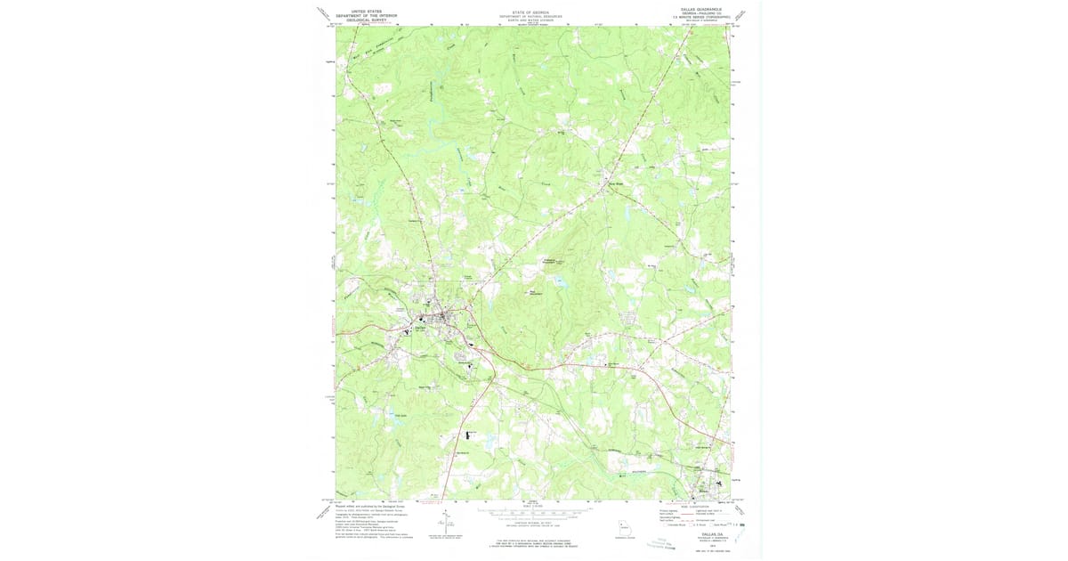 1973 Map of Dallas, GA — High-Res | Pastmaps