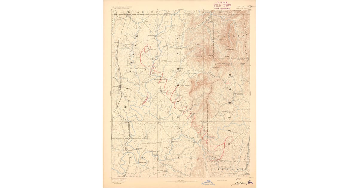 1890s Maps of Crown Mill Village, Whitfield County | Pastmaps