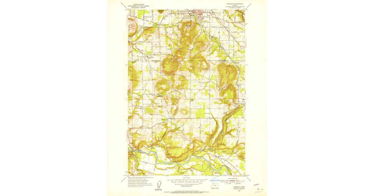 1954 Map of Damascus, OR — High-Res | Pastmaps