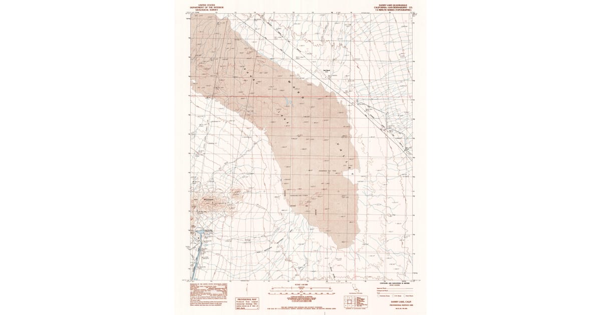 1983 Map of Danby Lake, San Bernardino County, CA — High-Res | Pastmaps