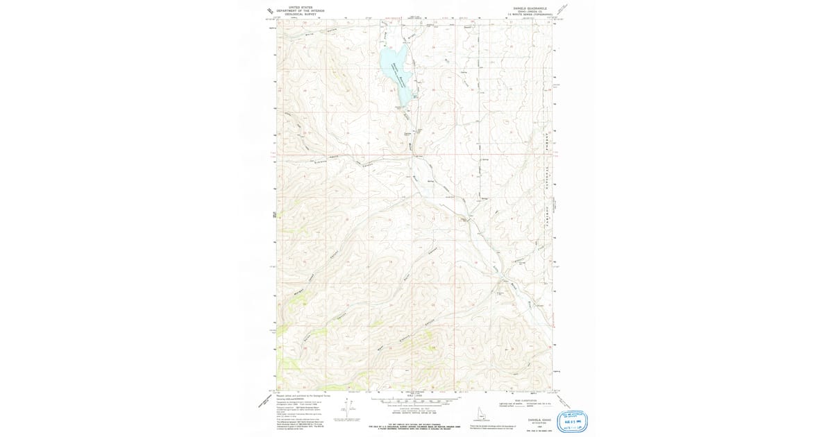 1963 Map of Daniels, Oneida County, ID — High-Res | Pastmaps