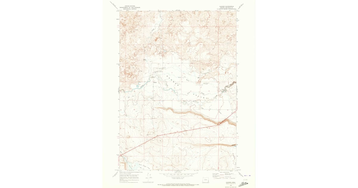 1969 Map of Danner, Malheur County, OR — High-Res | Pastmaps