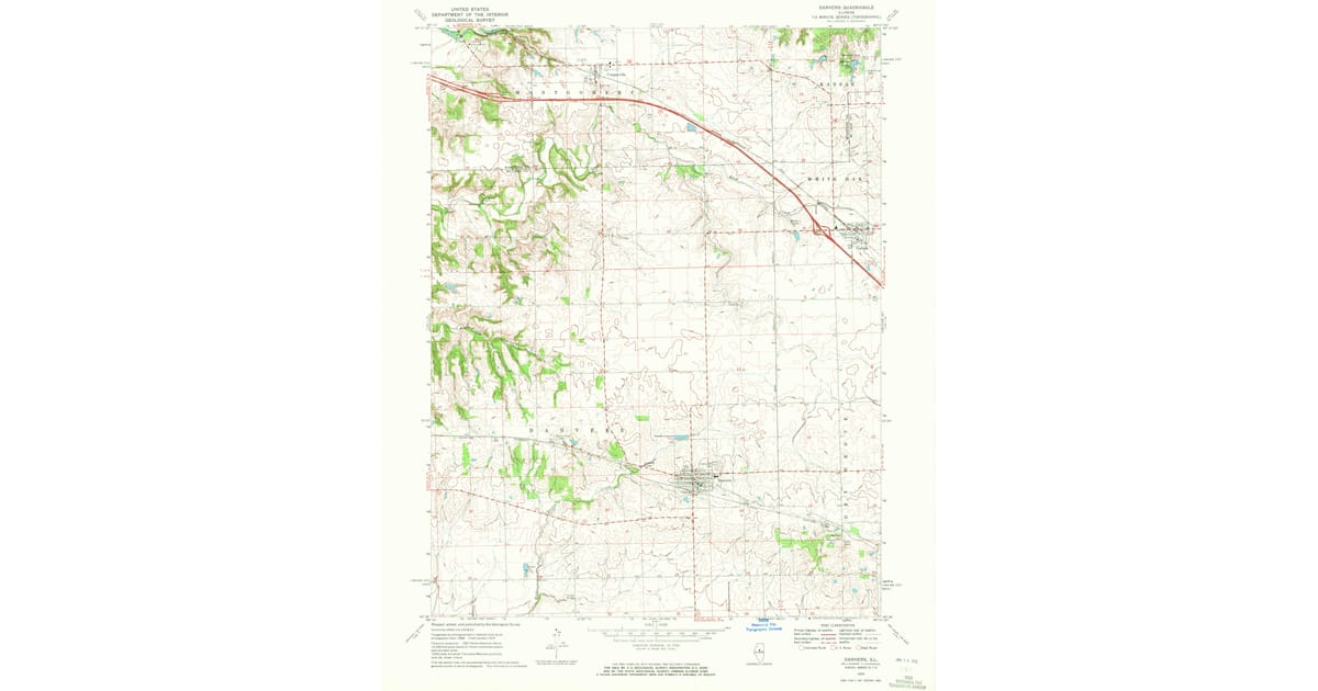 1970 Map of Danvers, IL — High-Res | Pastmaps