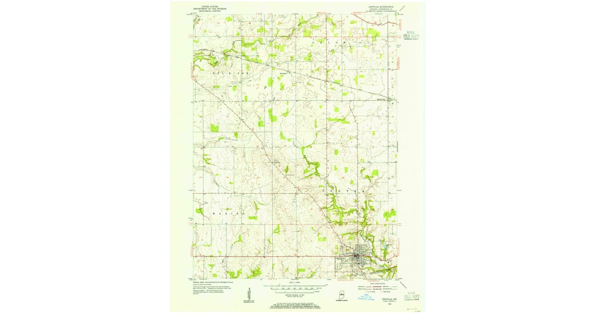 1953 Map of Danville, IN — High-Res | Pastmaps