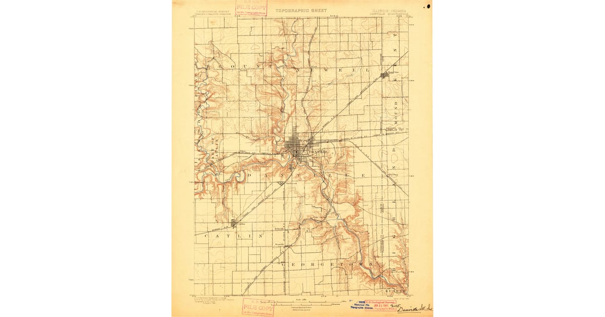 1900 Map of Danville, IL — High-Res | Pastmaps