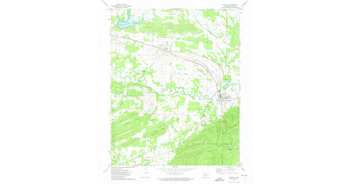 1972 Map of Danville, AR — High-Res | Pastmaps
