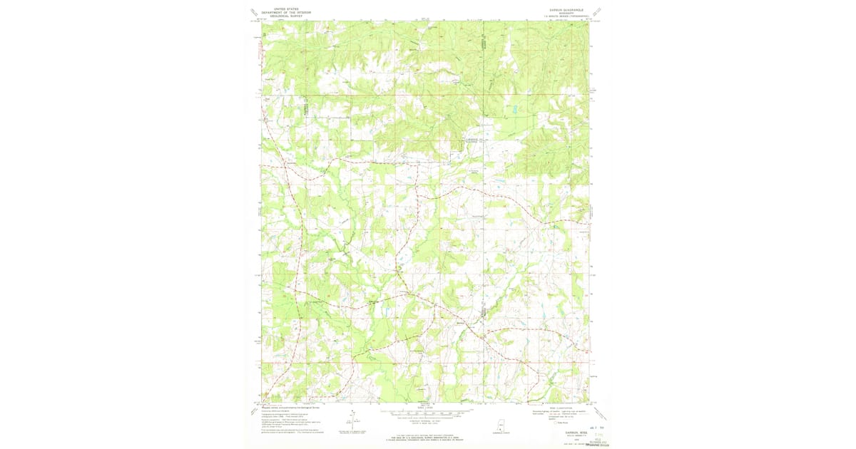 1970 Map of Darbun, Walthall County, MS — High-Res | Pastmaps