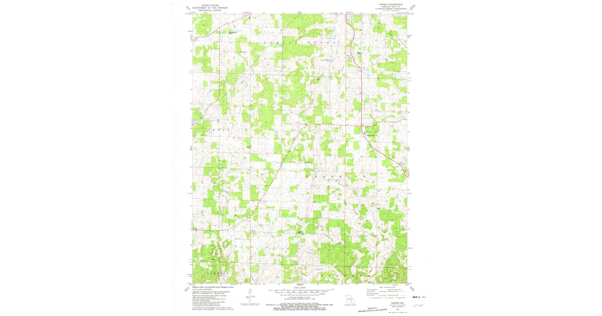 1981 Map of Darien, Dent County, MO — High-Res | Pastmaps