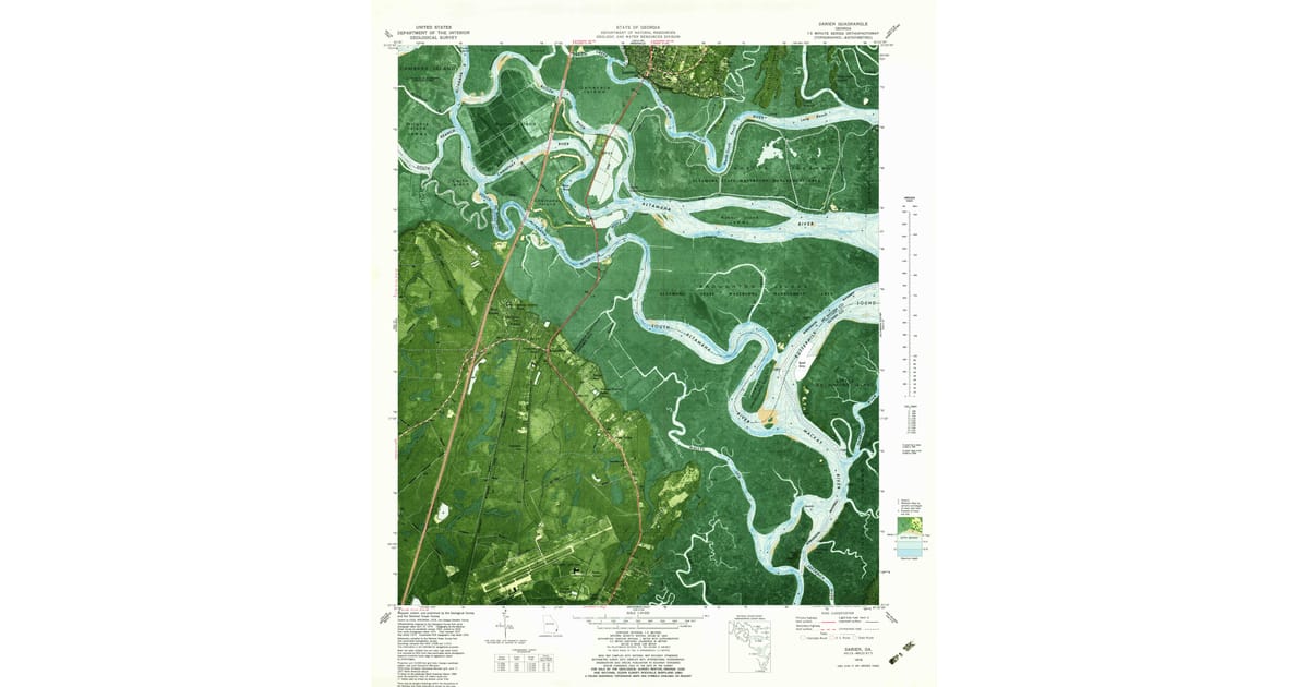 1979 Map of Darien, GA — High-Res | Pastmaps