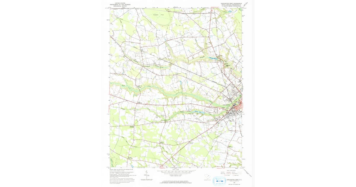 1960s Maps of Darlington, SC | Pastmaps