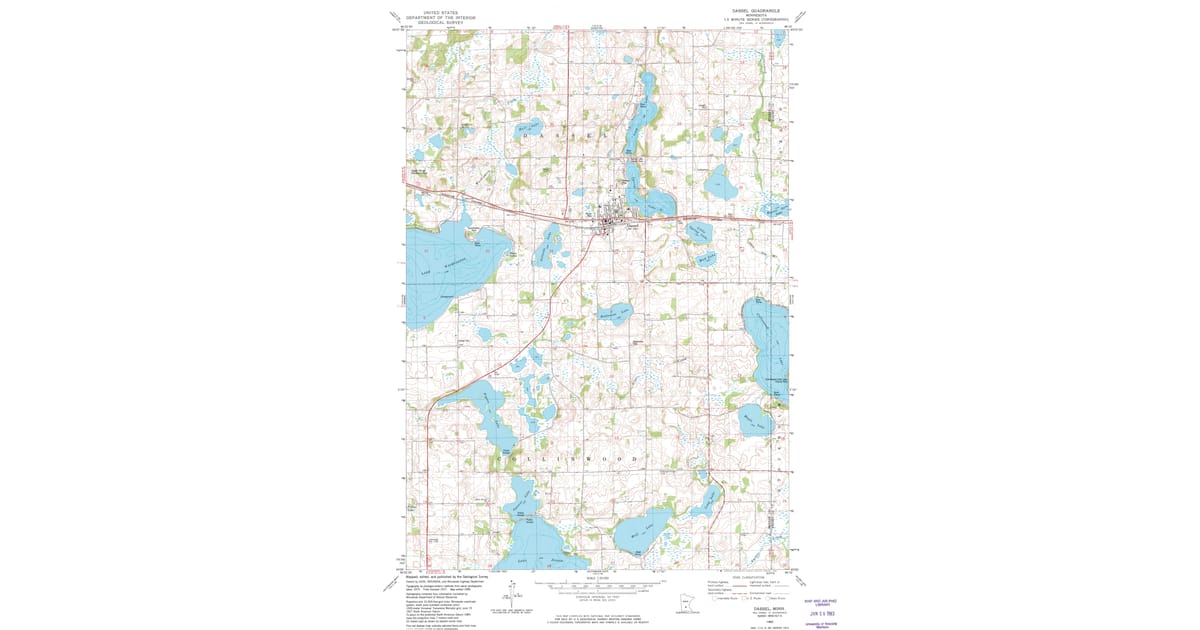 1982 Map of Dassel, MN — High-Res | Pastmaps