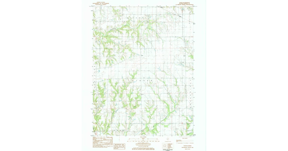 1983 Map of Daum, Greene County, IL — High-Res | Pastmaps