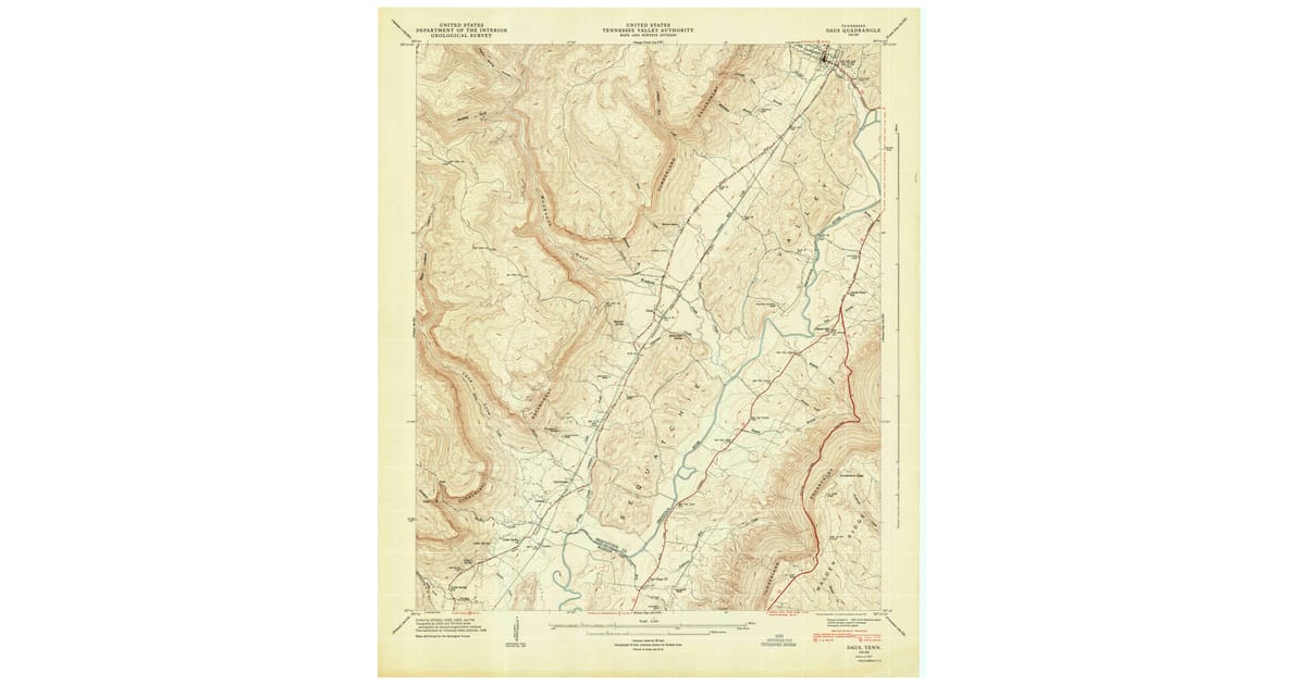 1947 Map of Daus, Sequatchie County, TN — High-Res | Pastmaps