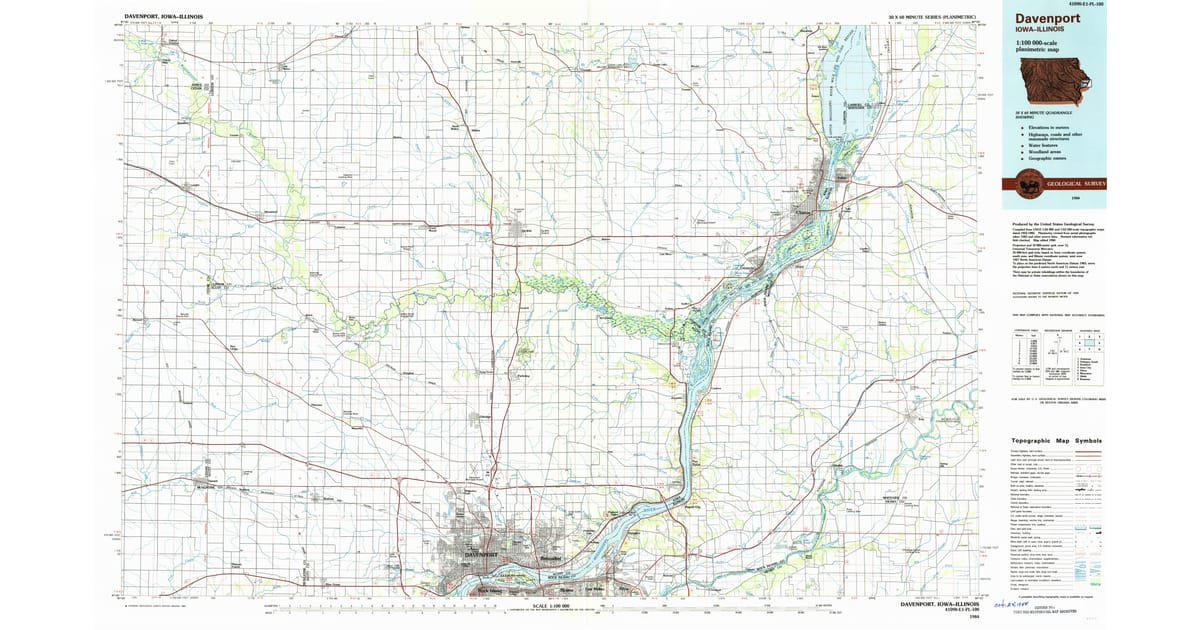 1980s Maps of DeWitt, IA | Pastmaps
