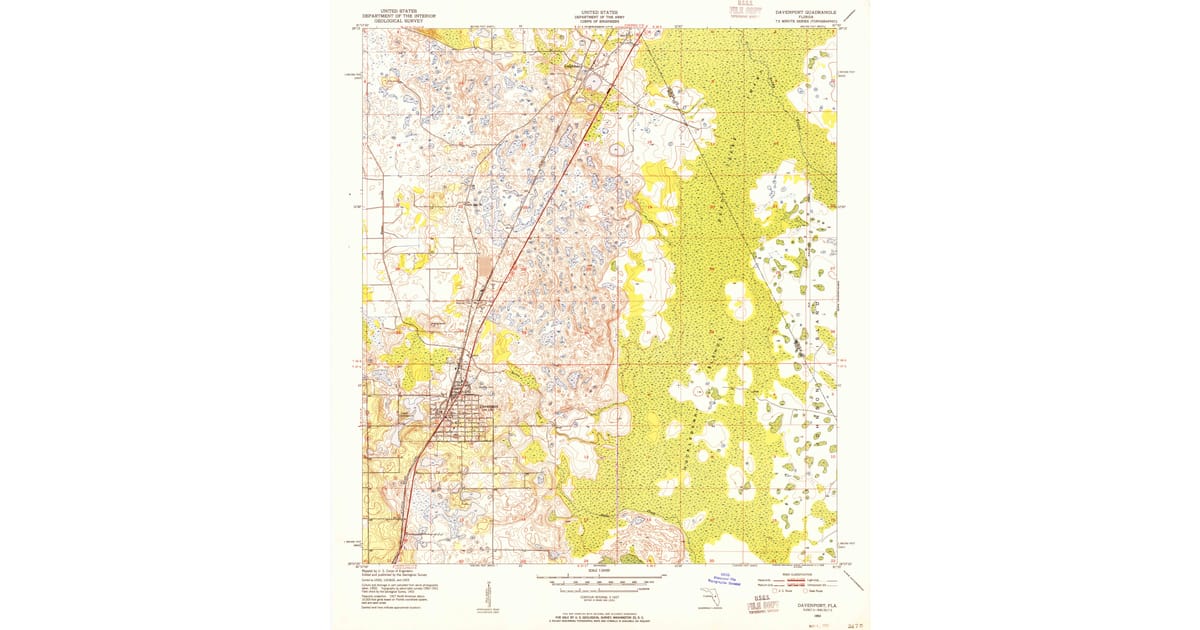 Old Maps of Davenport, FL for Hiking & Exploration | Pastmaps