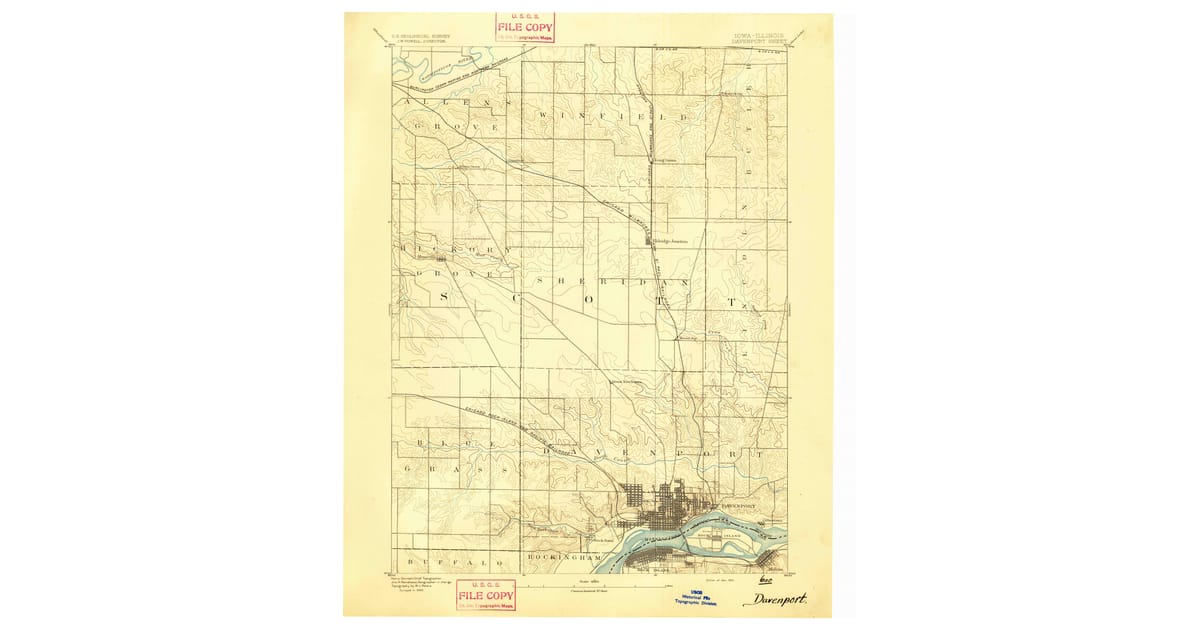 1894 Map of Davenport, IA — High-Res | Pastmaps