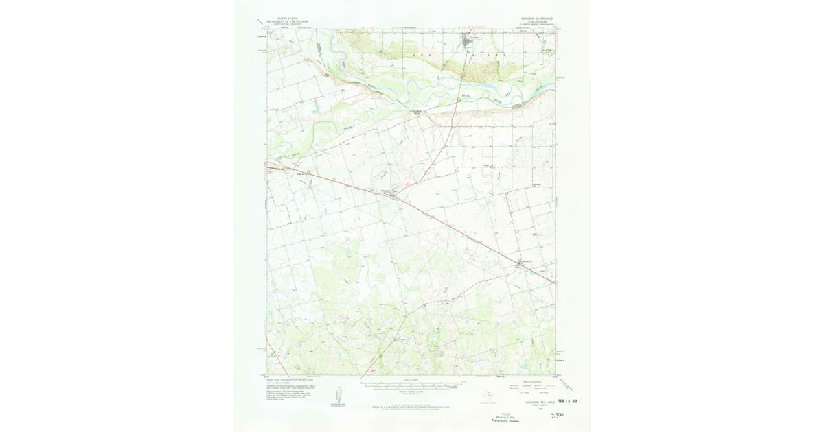 1958 Map of Davidson, OK — High-Res | Pastmaps