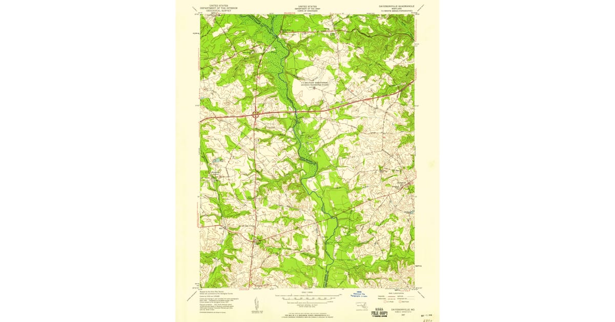 1950s Maps of Lake of the Pines, Anne Arundel County | Pastmaps