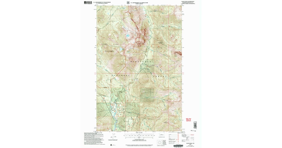 2003 Map of Davis Peak, Kittitas County, WA — High-Res | Pastmaps