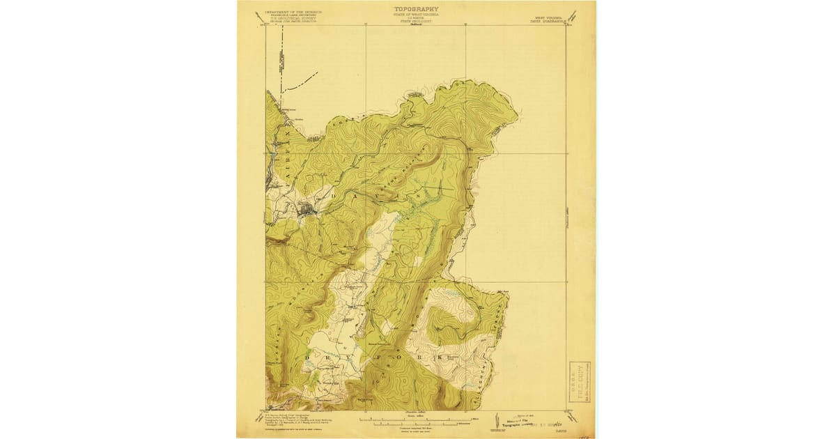1918 Map of Davis, WV — High-Res | Pastmaps