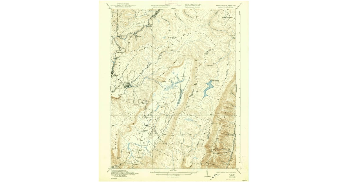 1921 Map of Davis, WV — High-Res | Pastmaps