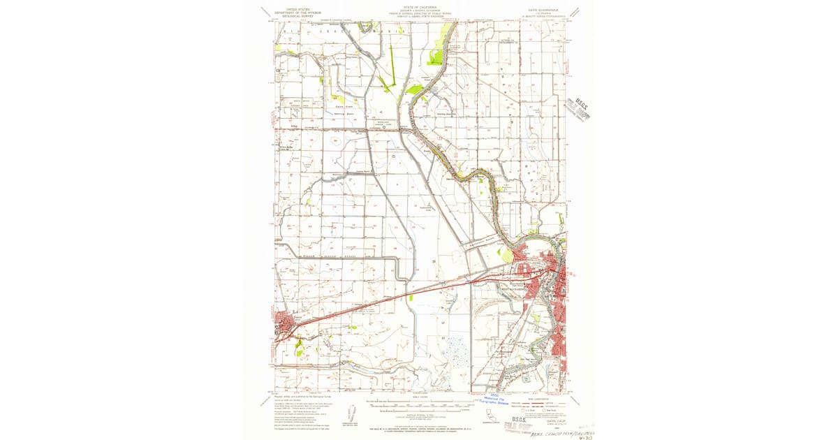 1954 Map of Davis, CA — High-Res | Pastmaps
